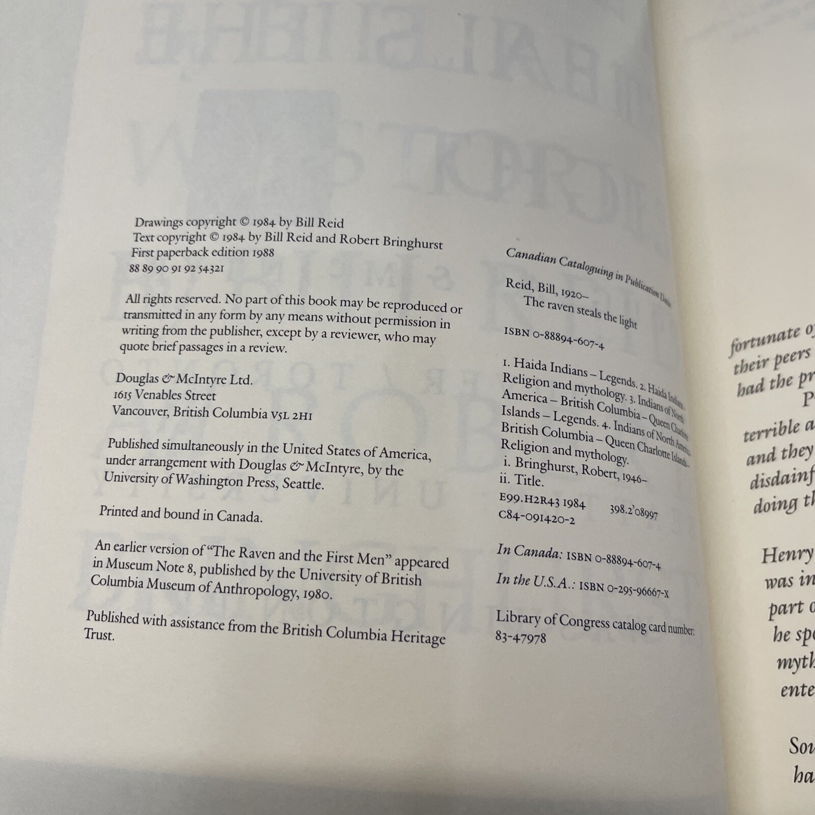 The Raven Steals the Light - Hardcover By Bill Reid | eBay