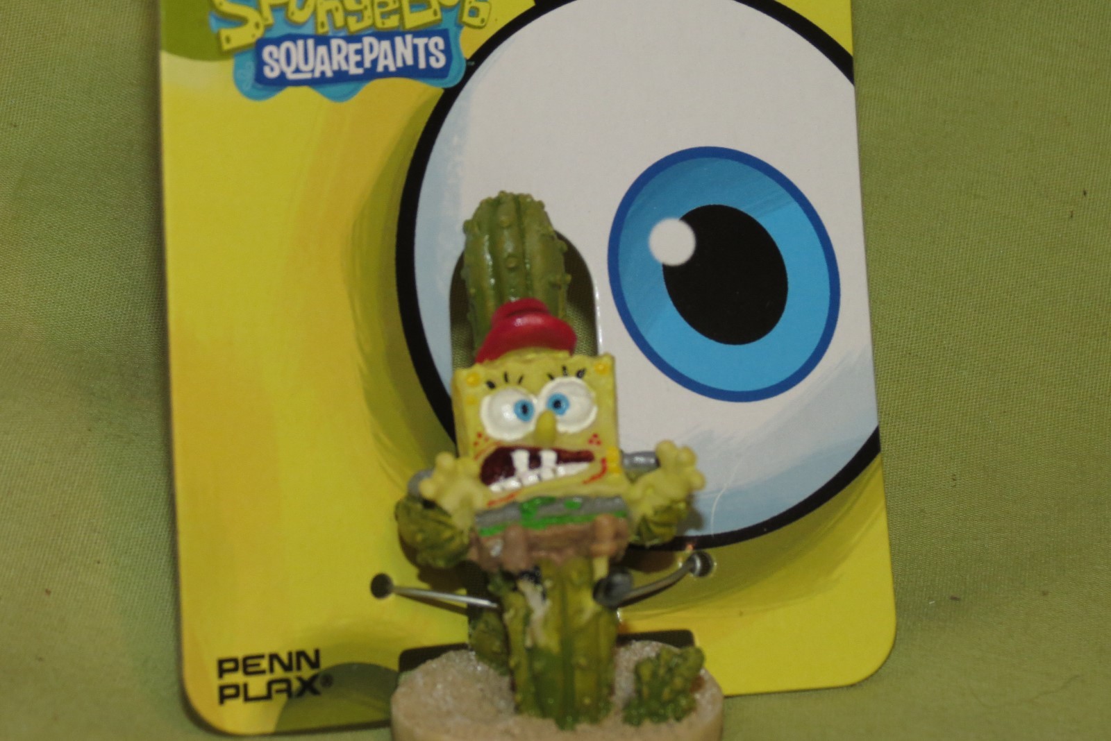 SBR51 SpongeBob on a Cactus Cactus Chair mini orn. Penn Plax Sponge Bob ...