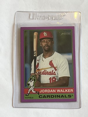 2025 Topps Heritage Purple Parallel #451 Jordan Walker St. Louis ...