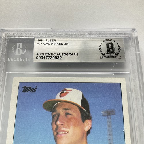 1985 Topps Cal Ripken Jr. #704 BGS Authentic Autograph (Mis-Labeled) As ...