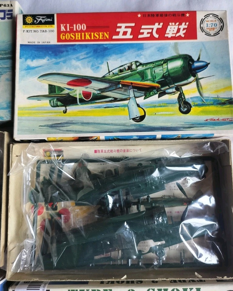 Vintage 1/70 & 1/72 Airplane Model Kit Lot. Airfix, Frog, Fujimi, and ...