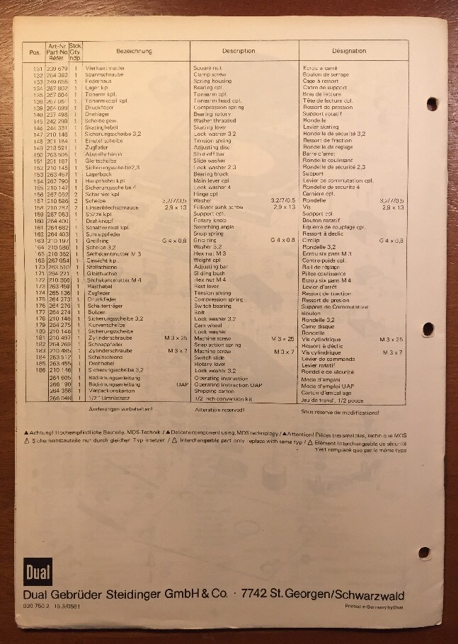 DUAL CS 728 Q ORIGINAL SERVICE MANUAL P091 | eBay