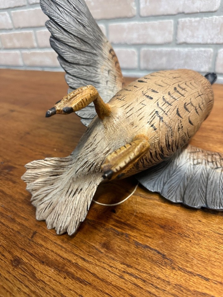 Casey Edwards Blue Wing Teal Hen in Flight Wood Carving Decoy Manitowoc ...