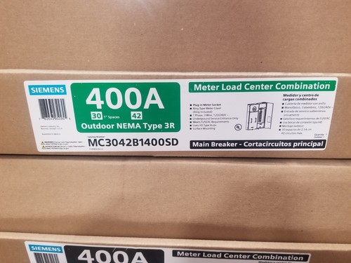 ITE Siemens MC3042B1400SD 400AMP Surface Mount Meter Panel Underground ...