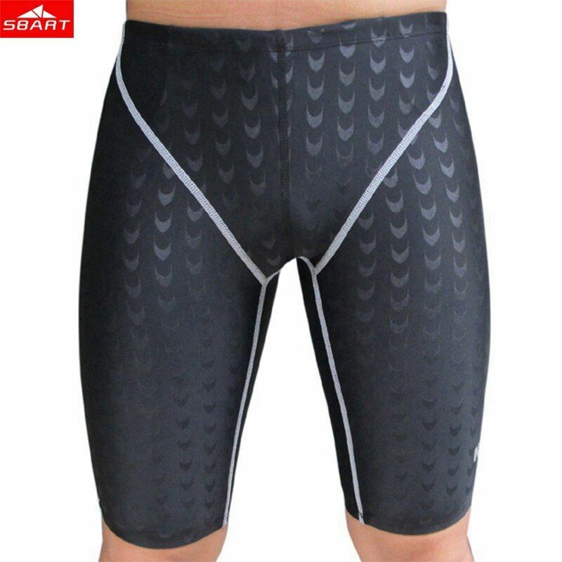 Men Sharkskin Swimwear Swim Trunks Swimsuit Racing Jammers Swimming ...