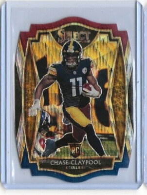 Chase Claypool 2020 Panini Select Premier Level Red/white/blue Prizm Die Cut RC | eBay