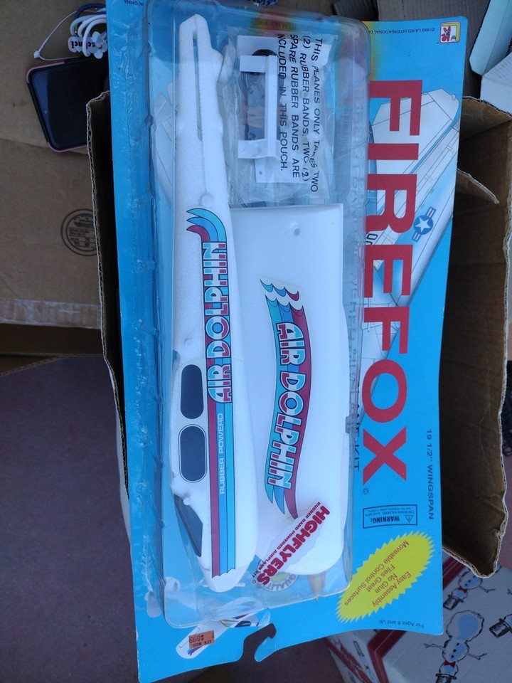 Firefox Rubber Band Powered Airplane Kit AIR DOLPHIN Plane Model ...