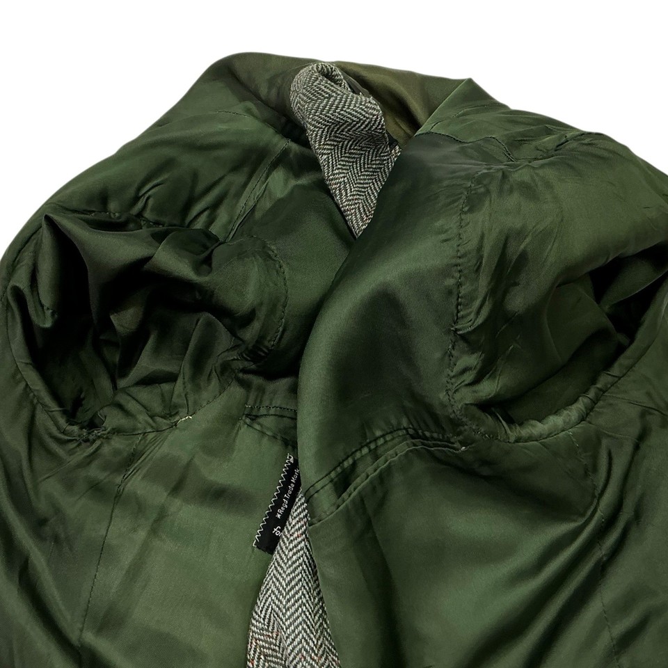 40S Norfolk Hacking Coat Jacket Shoot Hunting Green Herringbone Tweed ...