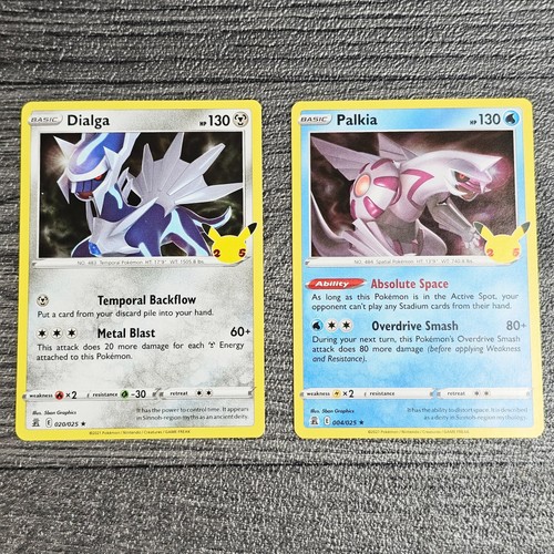 Pokémon TCG Dialga Palkia Basic Cards Celebrations 25th Anniversary ...