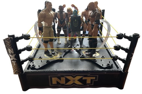 WWE NXT Ring With 8 Wrestling Figures And 2 Stands | eBay