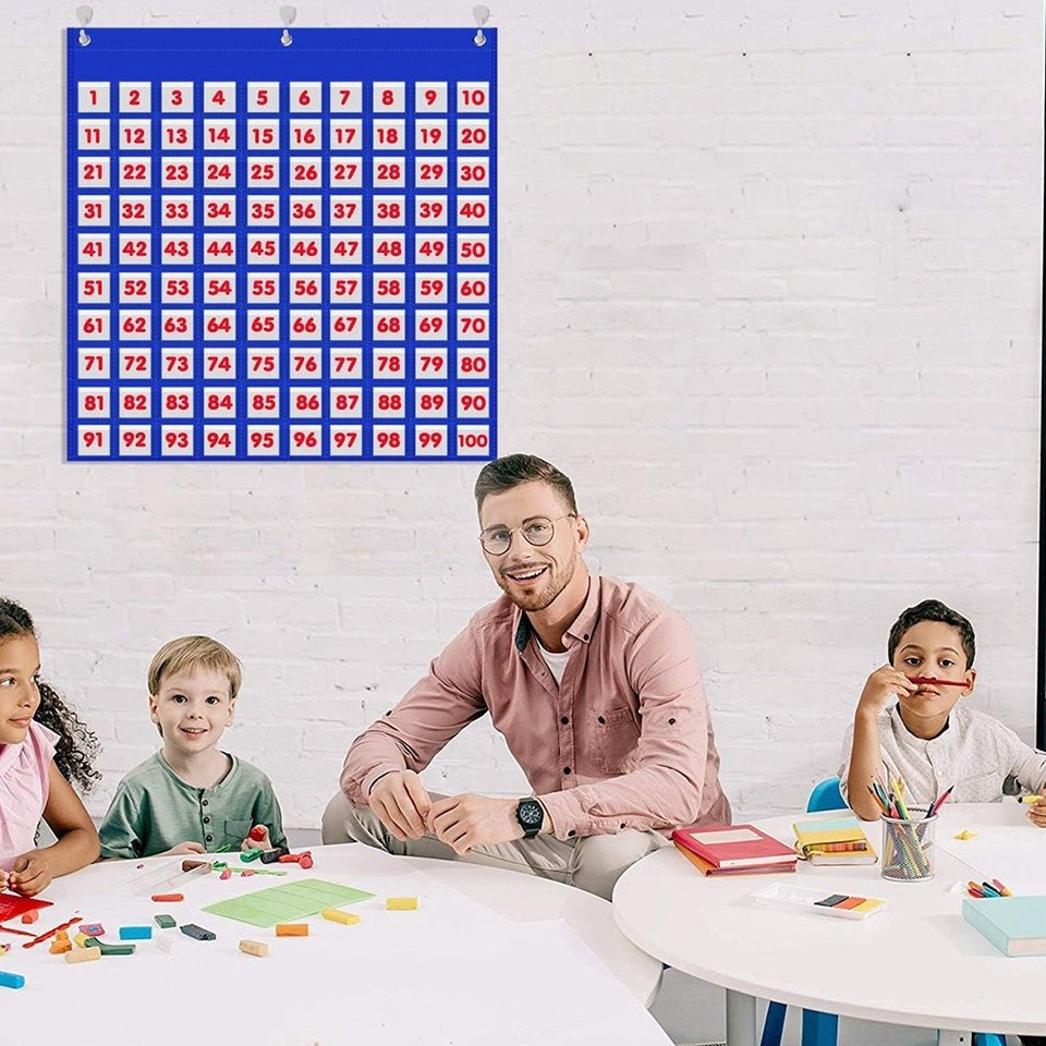 Hundreds Chart, Number 1-100 Board Chart for Teacher Lessons in A5550 ...