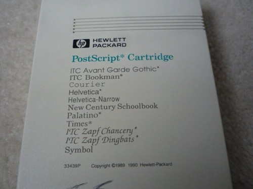 HP 33439P Postscript Cartridge for HP LaserJet IIP, IID, III, IIID and ...
