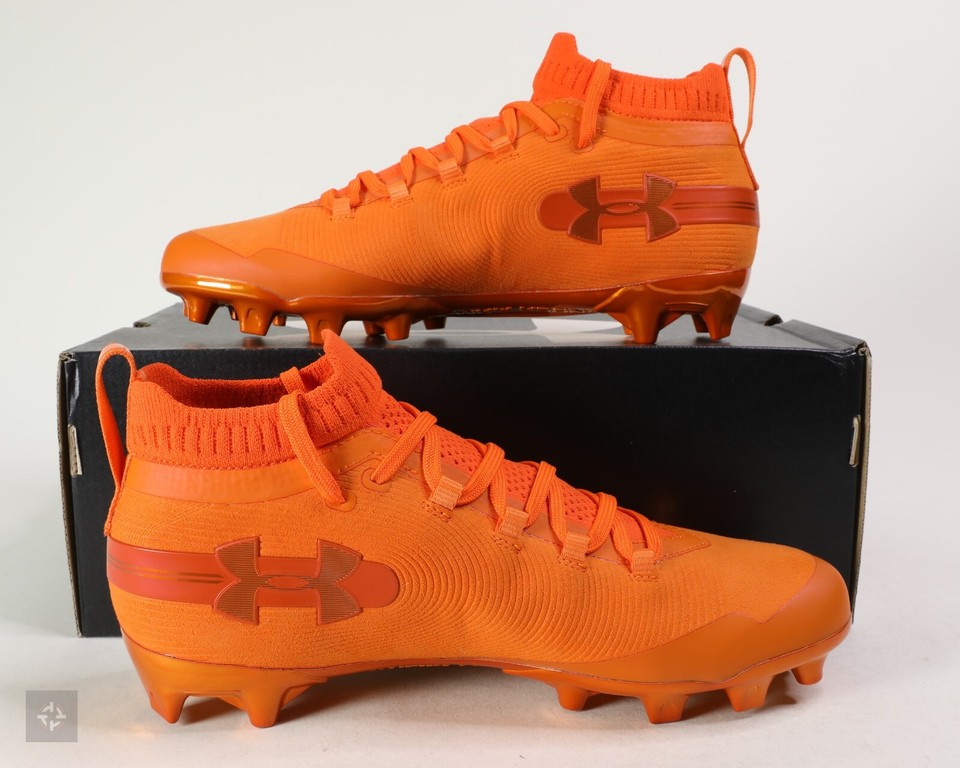 Under Armour Spotlight Suede MC Orange Football Cleats Mens Size 9 ...