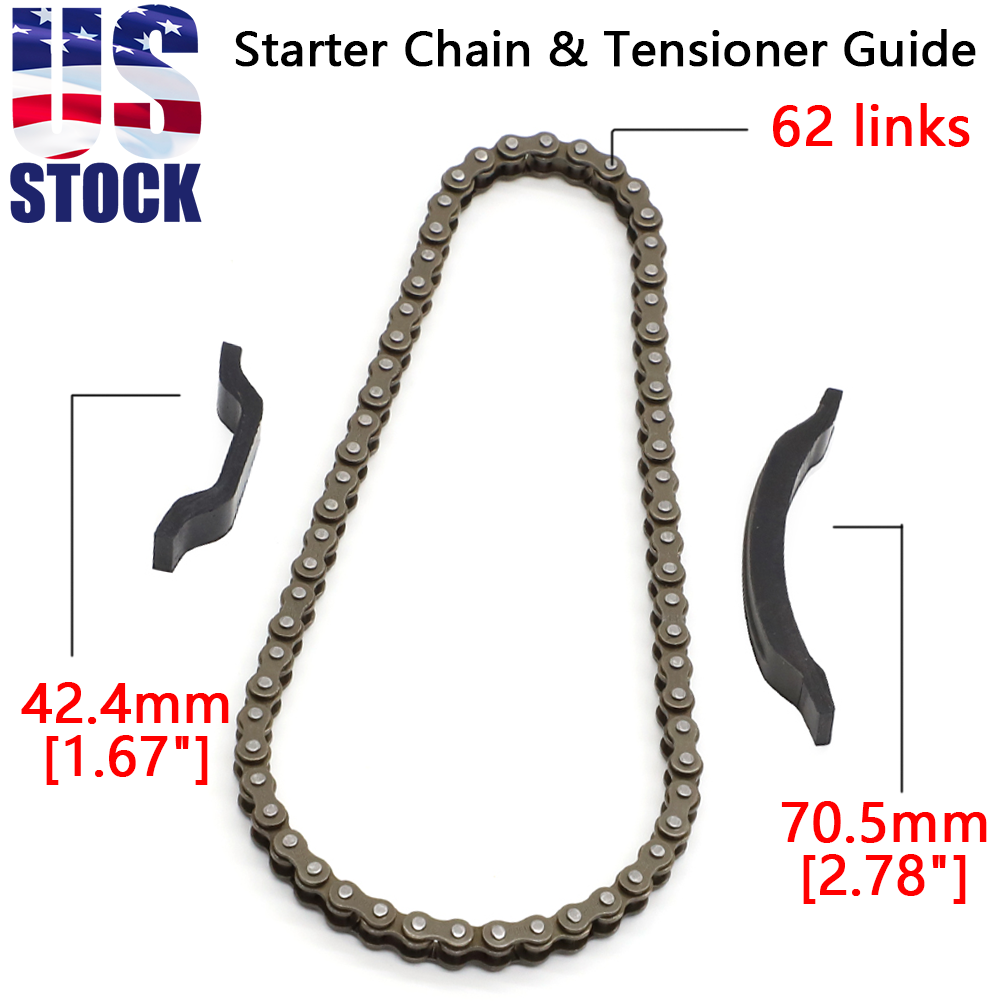 US For Chinese ATV 4-stroke Starter Chain & Guides Kit 50cc 70/90cc ...