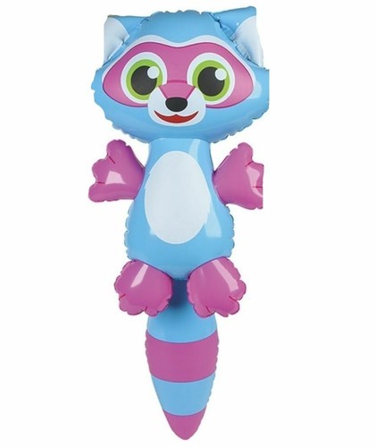 22" Blue Purple Mask Long Tail Raccoons Inflatable Inflate Toy Party ...