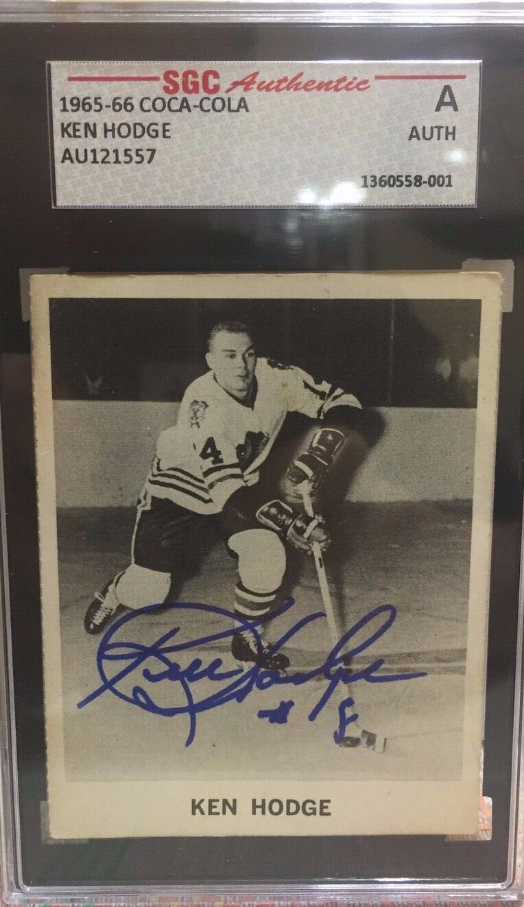 CHICAGO BLACKHAWKS signed KEN HODGE 1965-66 Coca-Cola Card ...