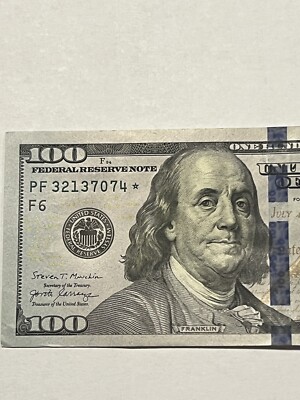 PF3213 7074 Super RARE Star Note 2017A $100 Dollar Bill | eBay