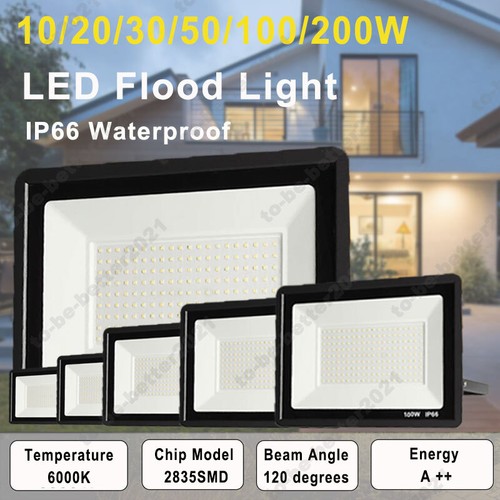 10W 20W 30W 50W 100W 200W Ultra Thin LED Bulb Garden Street Square ...