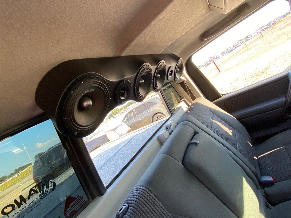 Universal Speaker Panel 4x6.5 2 X Tweters Pod ( Wood And Fabric ) Roof ...