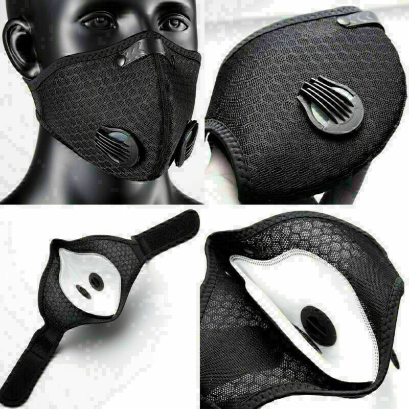 USA Activated Carbon Air Purifying Face Mask Cycling Reusable Filter ...