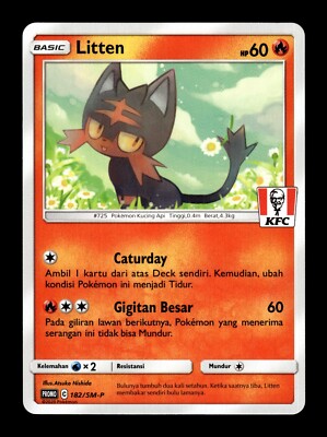 Pokemon Litten 182/SM-P KFC Kentucky Fried Chicken Promo Card | eBay