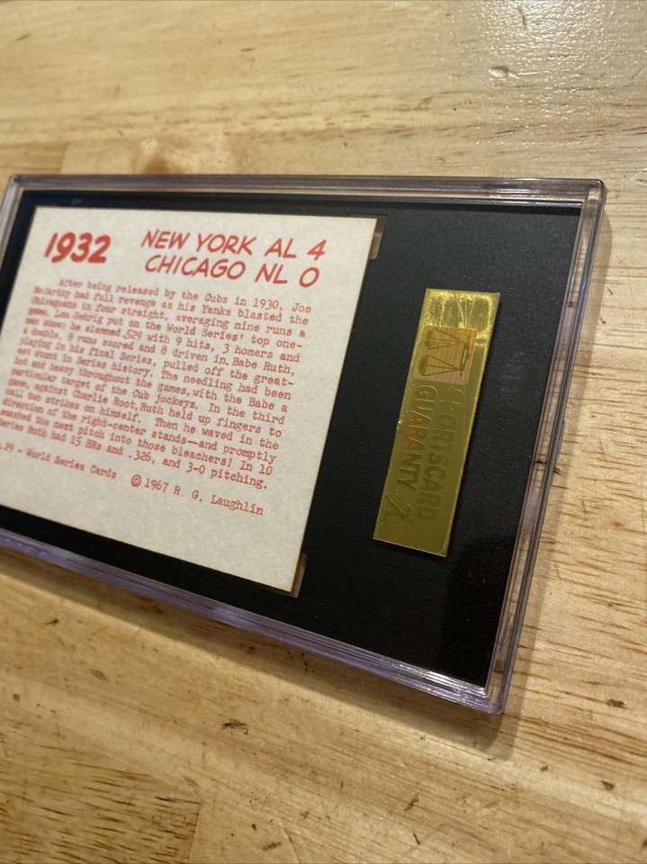 Babe Ruth SGC 9 Vintage Laughlin Baseball Card New York Yankees MLB ...