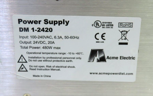 ACME ELECTRIC DM 1-2420 Power Supply, FOR PARTS/ REPAIR | eBay