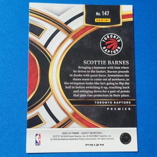 2023-24 Panini Select #147 Scottie Barnes Tiger Prizms | eBay