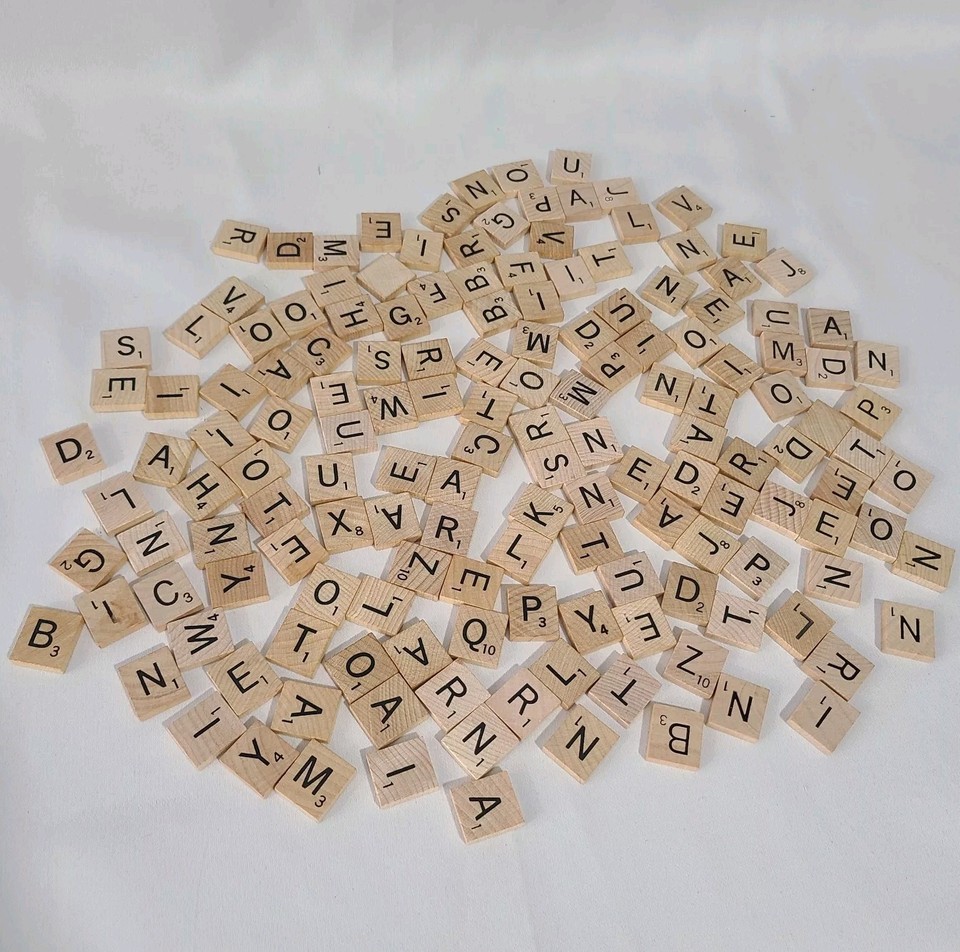 Lot Of 150 Wooden SCRABBLE Letter Tiles Replacements Crafts Art ...