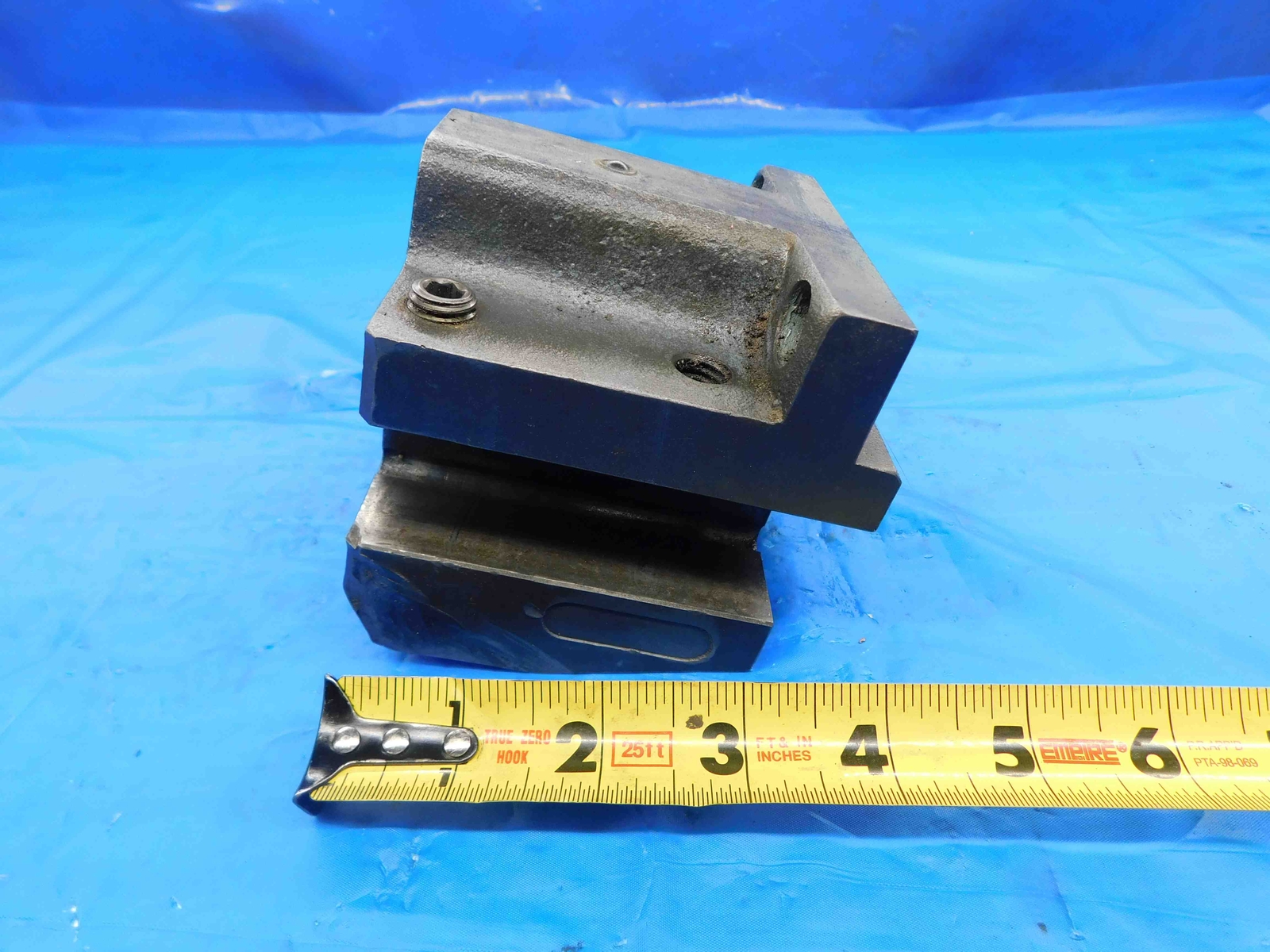 1" SLOT WIDTH LATHE BOLT ON TOOL HOLDER BLOCK 68MM X 68MM BOLT HOLE ...
