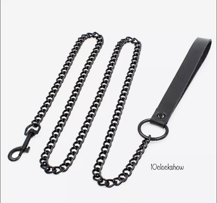 Bdsm lockackle neck collar leash set Slave sub choker bondage choker ...