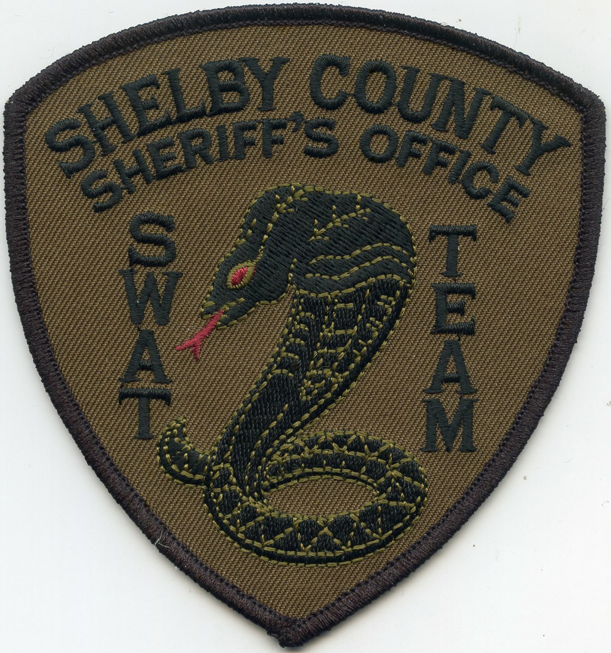 SHELBY COUNTY TENNESSEE TN Subdued Dark Green SWAT SHERIFF POLICE PATCH ...