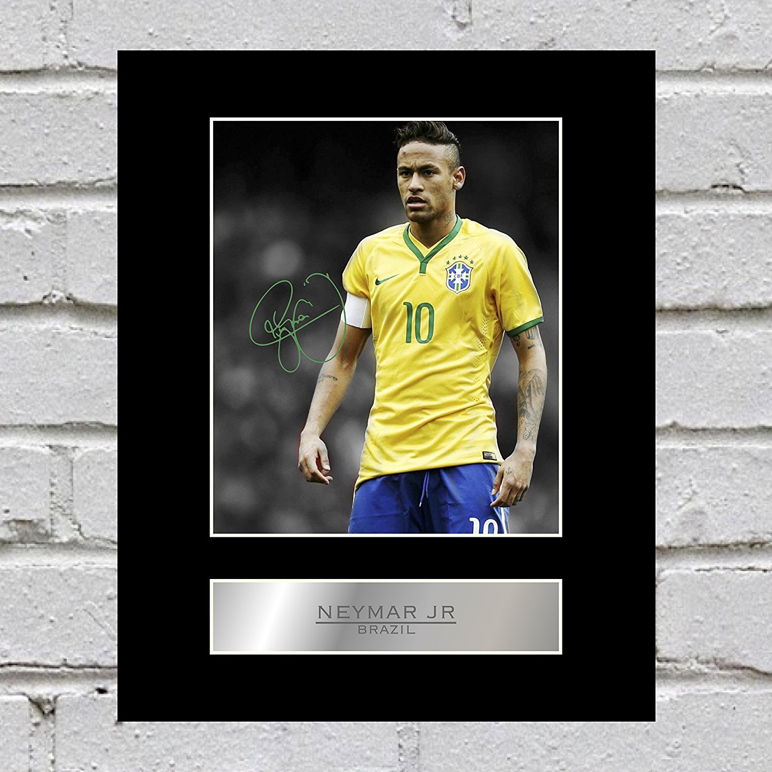 Neymar Jr Signed Mounted Photo Display Brazil | eBay
