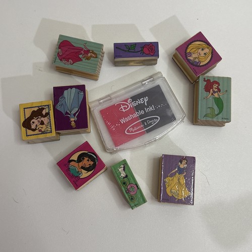 Melissa & Doug Disney Princess Wooden Stamp Set 9pc Ink Pad | eBay