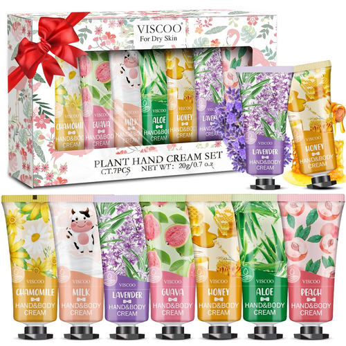 Hand Cream Gift Set for Women - 7 Mini Moisturizing Lotions for ...
