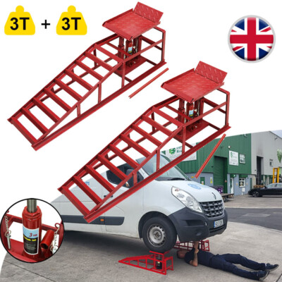 2Pcs 6 Ton Hydraulic Vehicle Car Ramp Jack Lift Garage Workshop Bottle ...