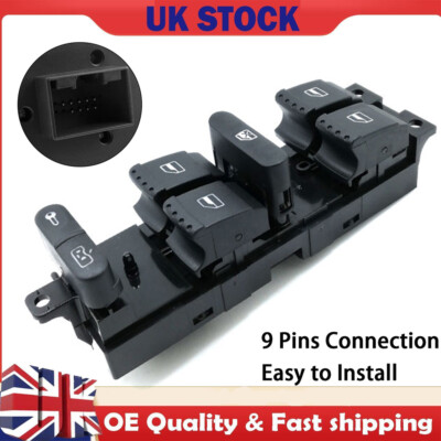 Drivers Right 4- Door Window Switch -1J4959857D For VW Golf MK4 Bora ...