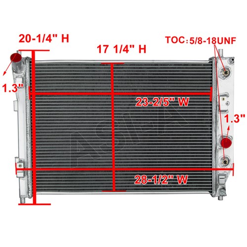 3 Row Aluminum Radiator For 2005-2013 Chevy Corvette C6 6.0L 6.2L 7.0L ...