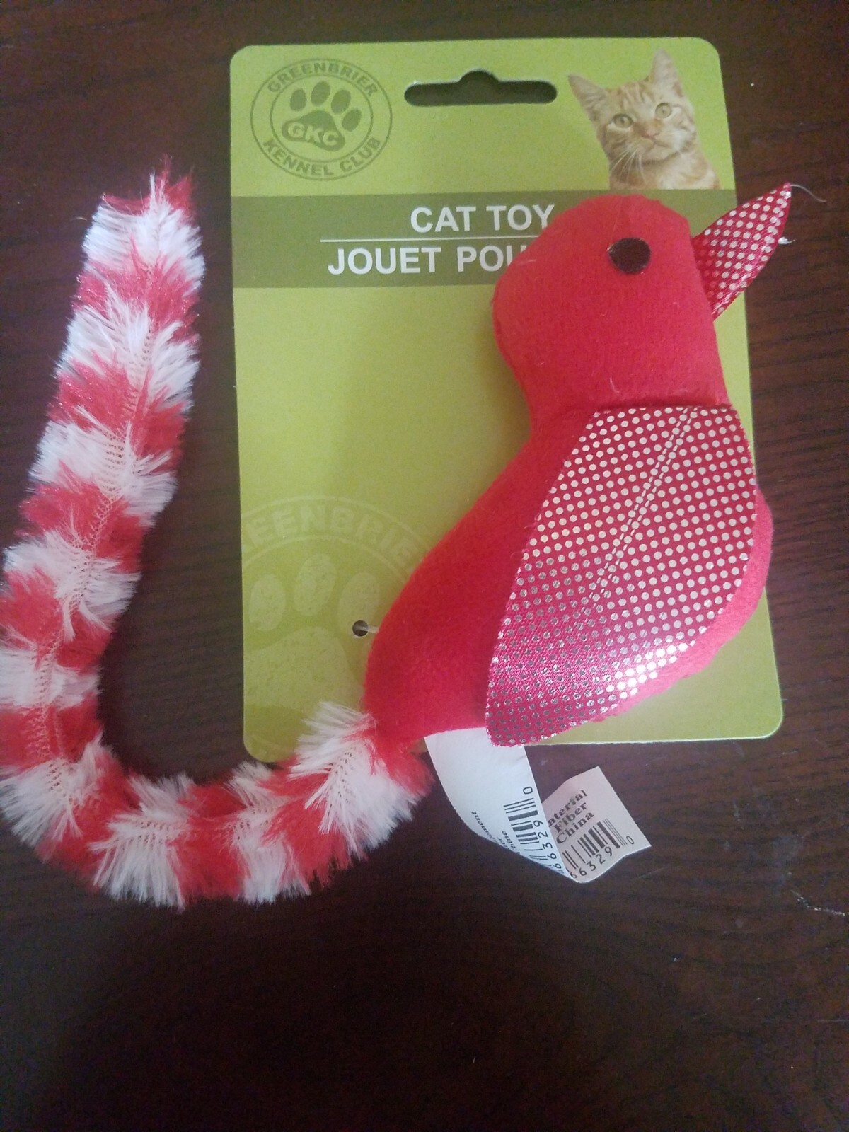 Greenbrier Kennel Club Cat Toy Bird Red BRAND NEW-SHIPS SAME BUSINESS ...