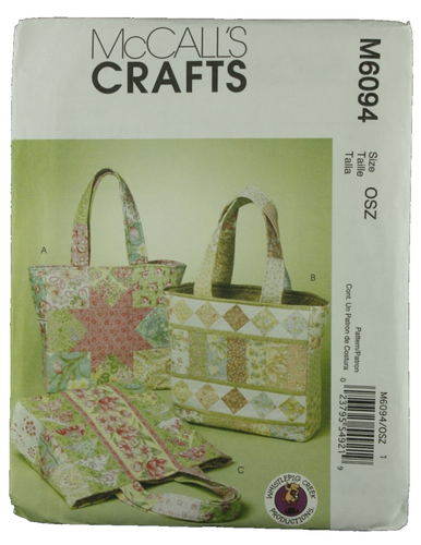 McCalls Craft Sewing Pattern M6094 WhistlePig Creek Quilted Bag Purse Tote Uncut | eBay