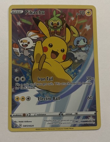 Pokémon TCG Pikachu SWSH Black Star Promo SWSH020 Holo Promo | eBay