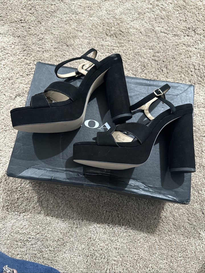 Coach Talina Suede Platform Sandal Size 9B Black $185 BNIB | eBay