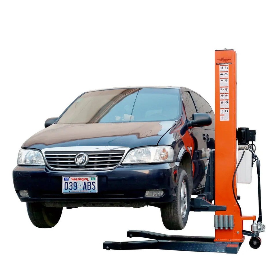 Single Post 6000lb Car Lift 72in Vertical Travel Portable for Personal ...