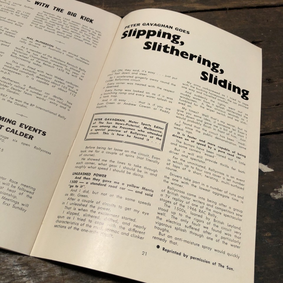 CALDER Official Programme Nov 4, 1969 Rallycross | eBay Australia