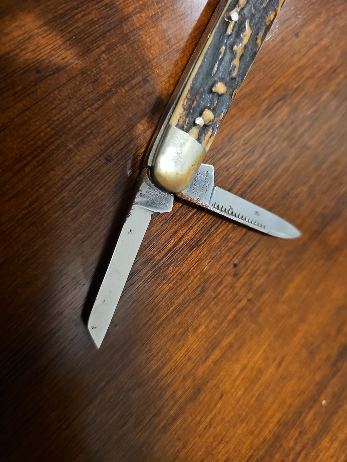 Rigel Handmade Solingen Germany Folding Knife – Stag Handle – 3 Blade ...