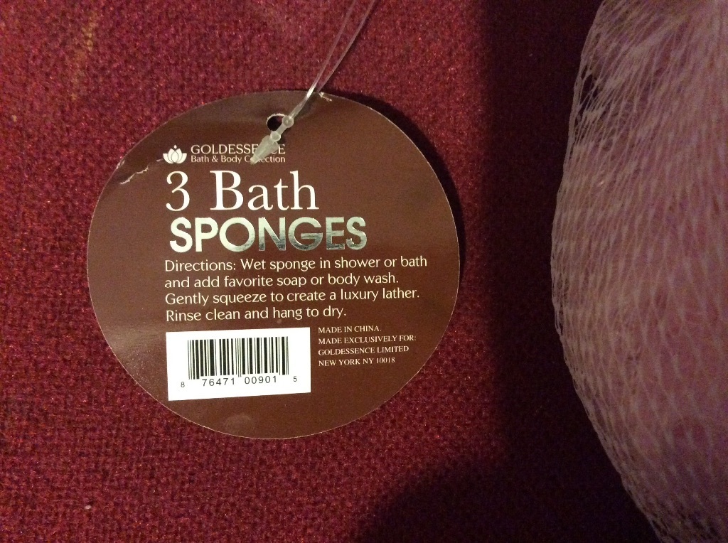 1 PACK OF 3 GOLDESSENCE BATH SPONGES - GOLDESSENCE BATH & BODY ...