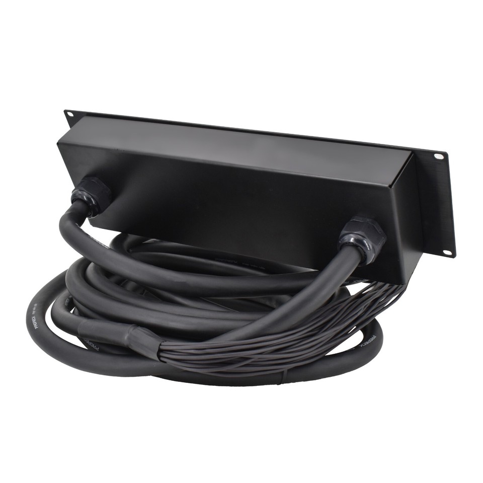 PRORECK 24-Channel Splitter Snake Cable Rack Mount XLR TRS Combo 5ft ...
