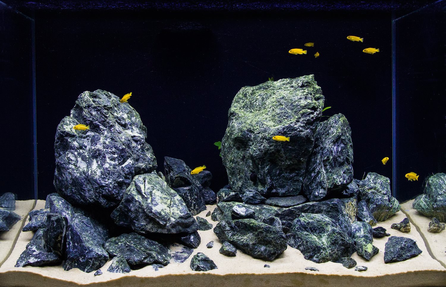 Aquarium Rock Natural Fish Tank Stone Decoration GREEN ANGEL 15kg Set ...