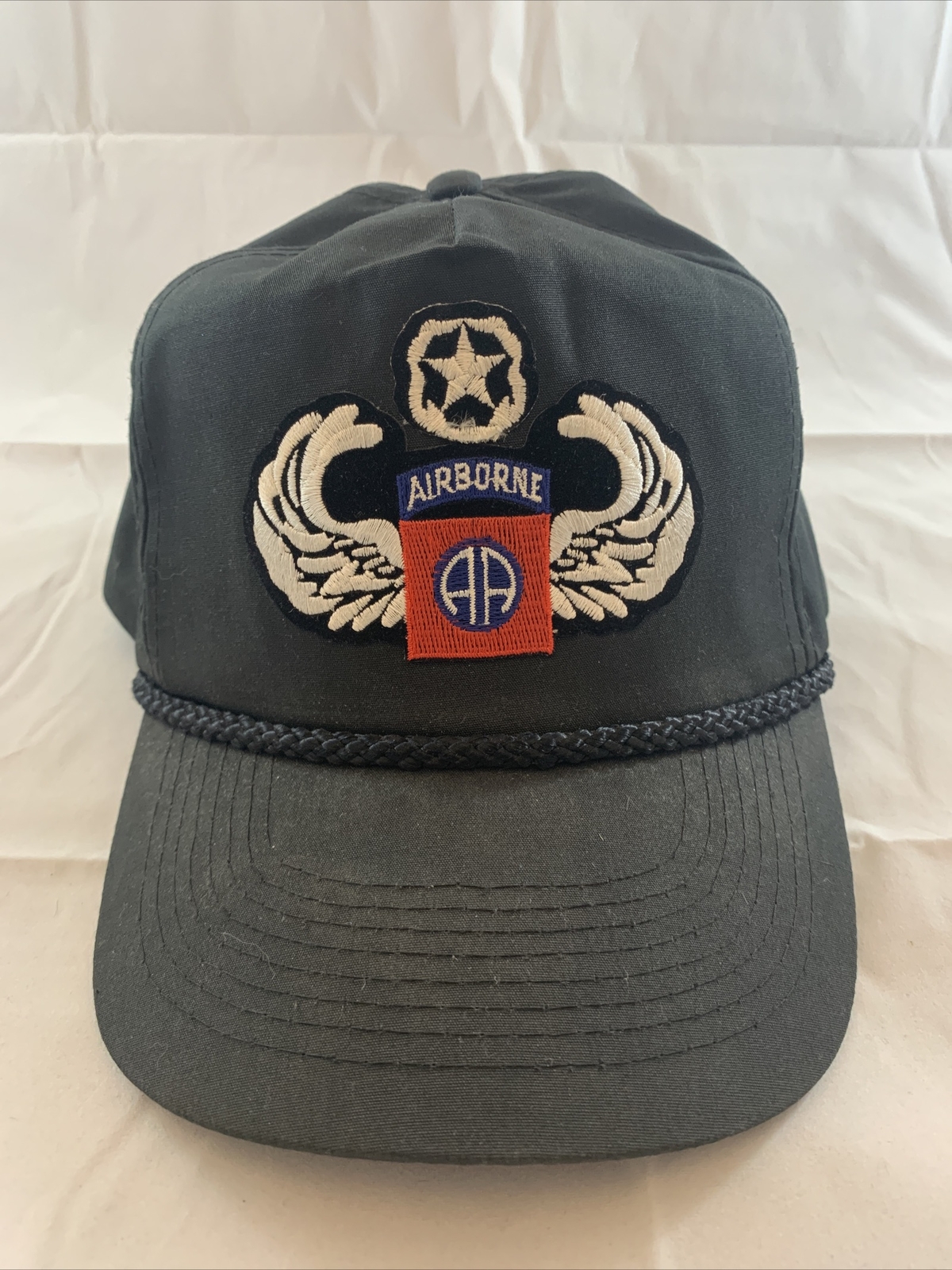 Vintage Airborne Baseball Cap With Jump Wings And Rop… - Gem