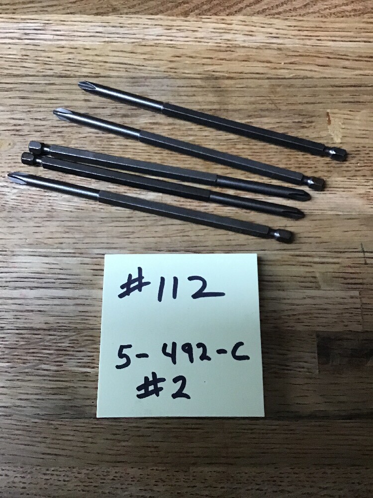 Lot of 5 New Apex 492-C. #2 Phillips Bits 6" Long | eBay